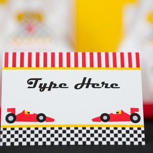 Race Car Party Food Labels Instant Download - Racing Birthday Party ...