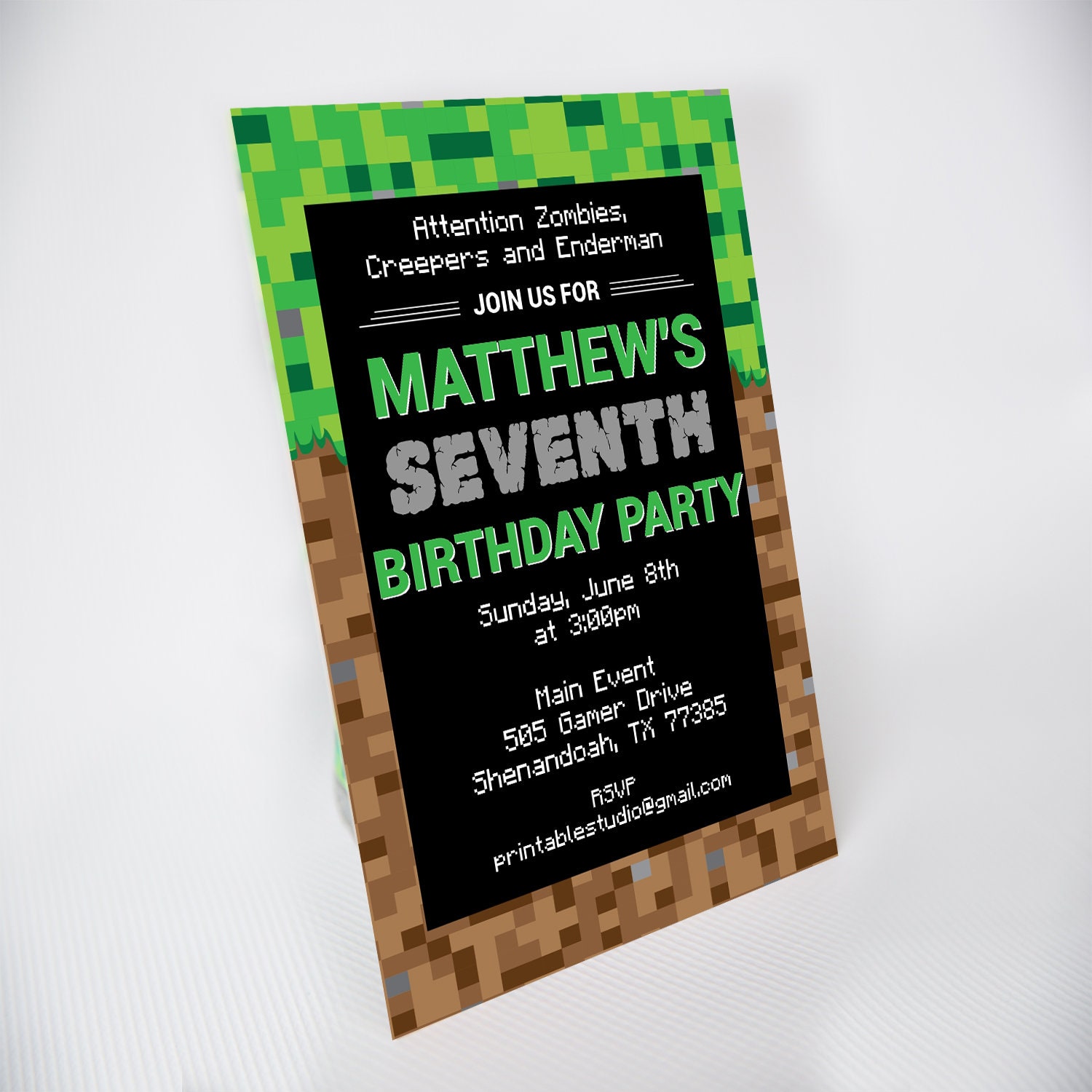 Video Game Invitation Printable Video Game Party Invitation | Etsy