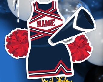 Cheerleading Centerpieces in Purple Printable Cheer Centerpieces Purple ...