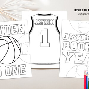 Basketball Party Coloring Pages Basketball Activity Pages Basketball ...