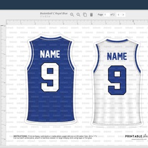 Basketball Centerpieces in Royal Blue, Printable Basketball Birthday ...