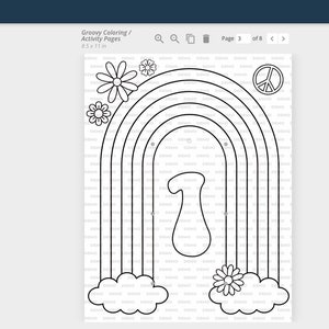 Daisy Coloring Pages Groovy Girl Activity Pages One Groovy Birthday ...