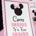 Come Inside It's Fun Inside Sign - Instant Download Pink Minnie Mouse ...