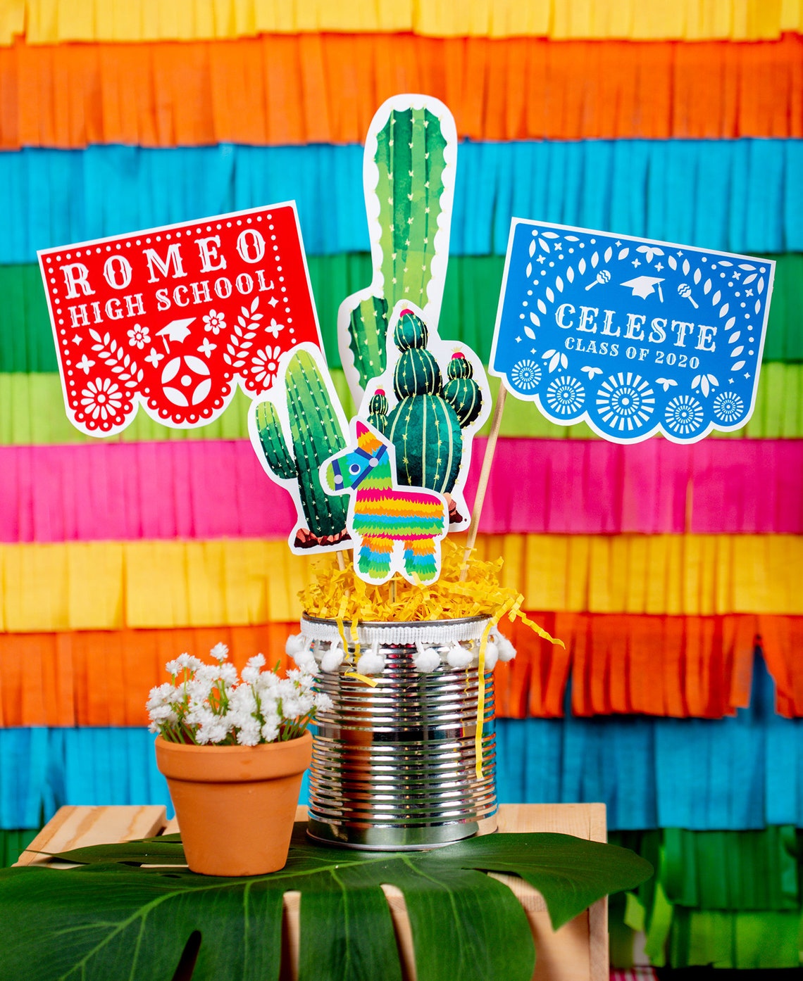 Graduation Fiesta Centerpieces Printable Graduation Table - Etsy