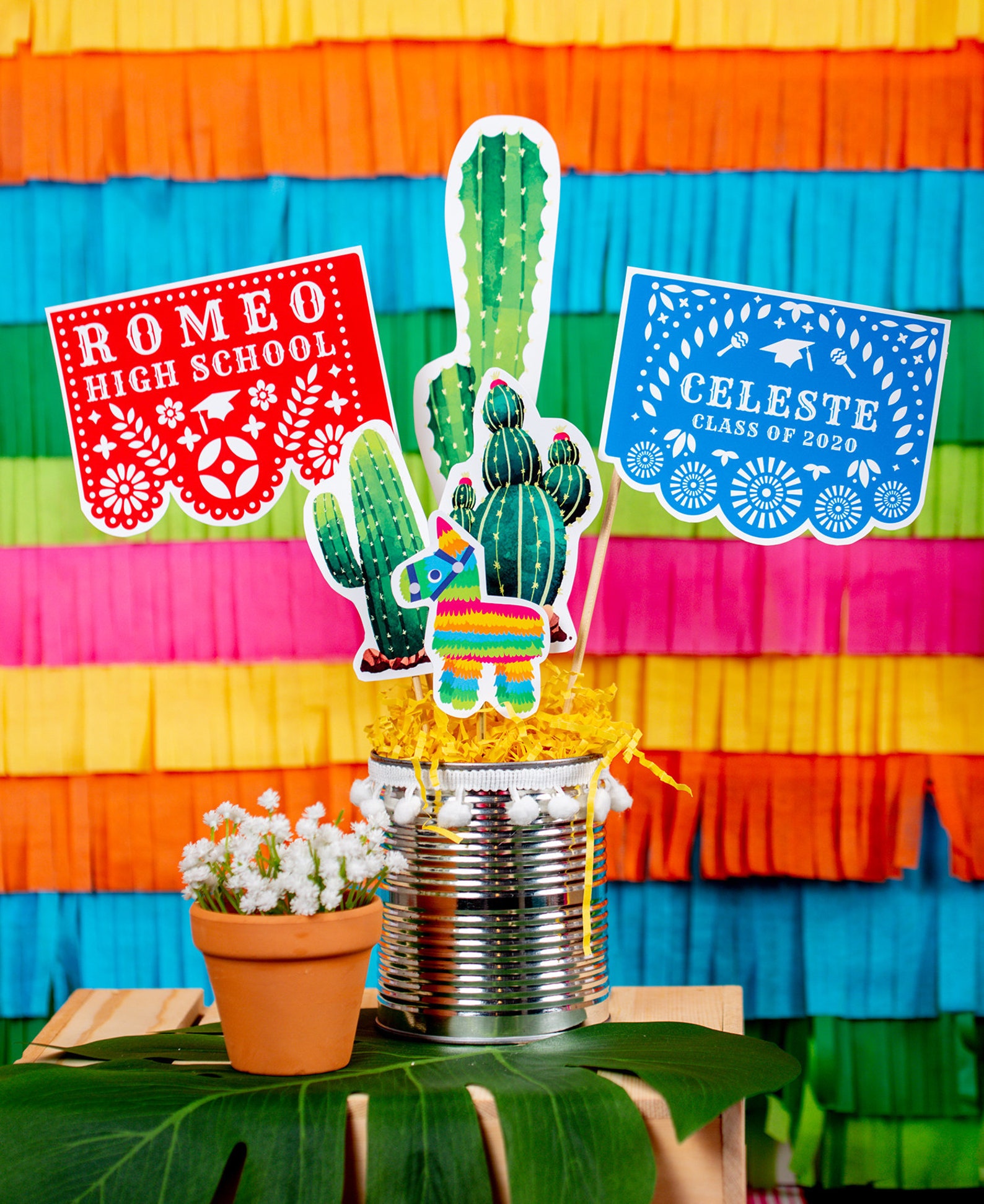Graduation Fiesta Centerpieces Printable Graduation Table - Etsy