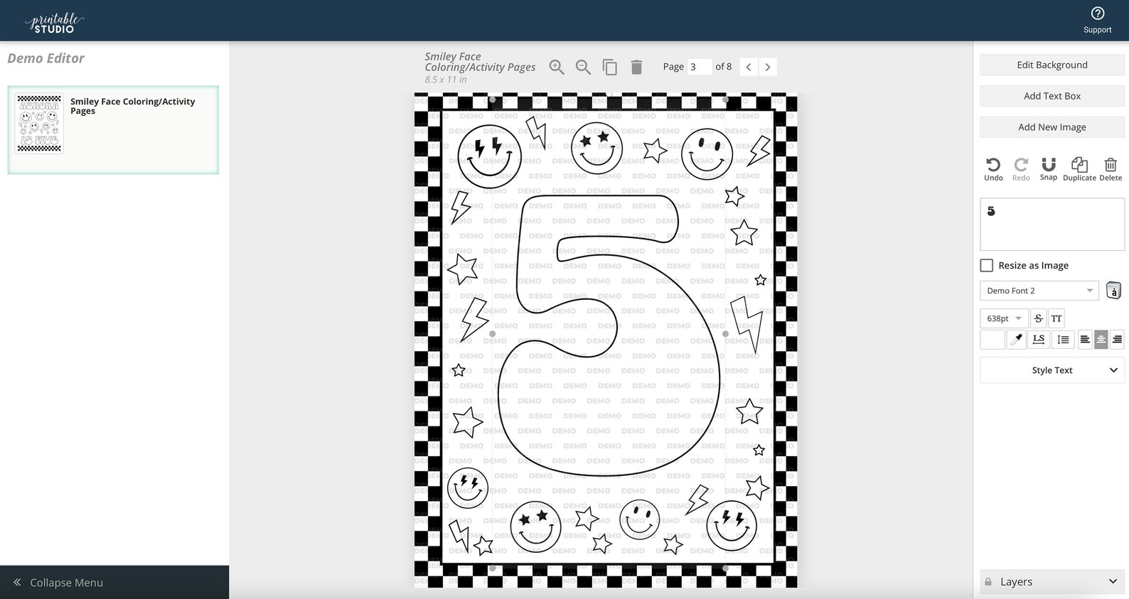 Editable Smiley Face Party Coloring Pages Smiley Face Activity Pages ...