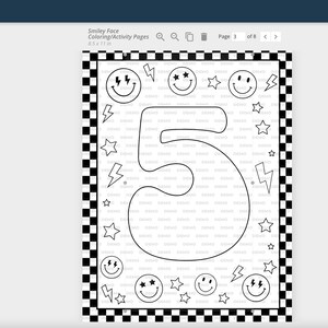 Editable Smiley Face Party Coloring Pages Smiley Face Activity Pages ...