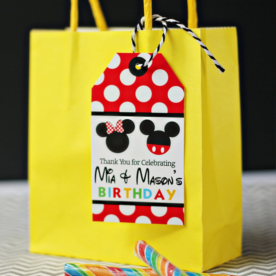 Mickey and Minnie Mouse Favor Tags - Printable Minnie Mouse and Mickey ...