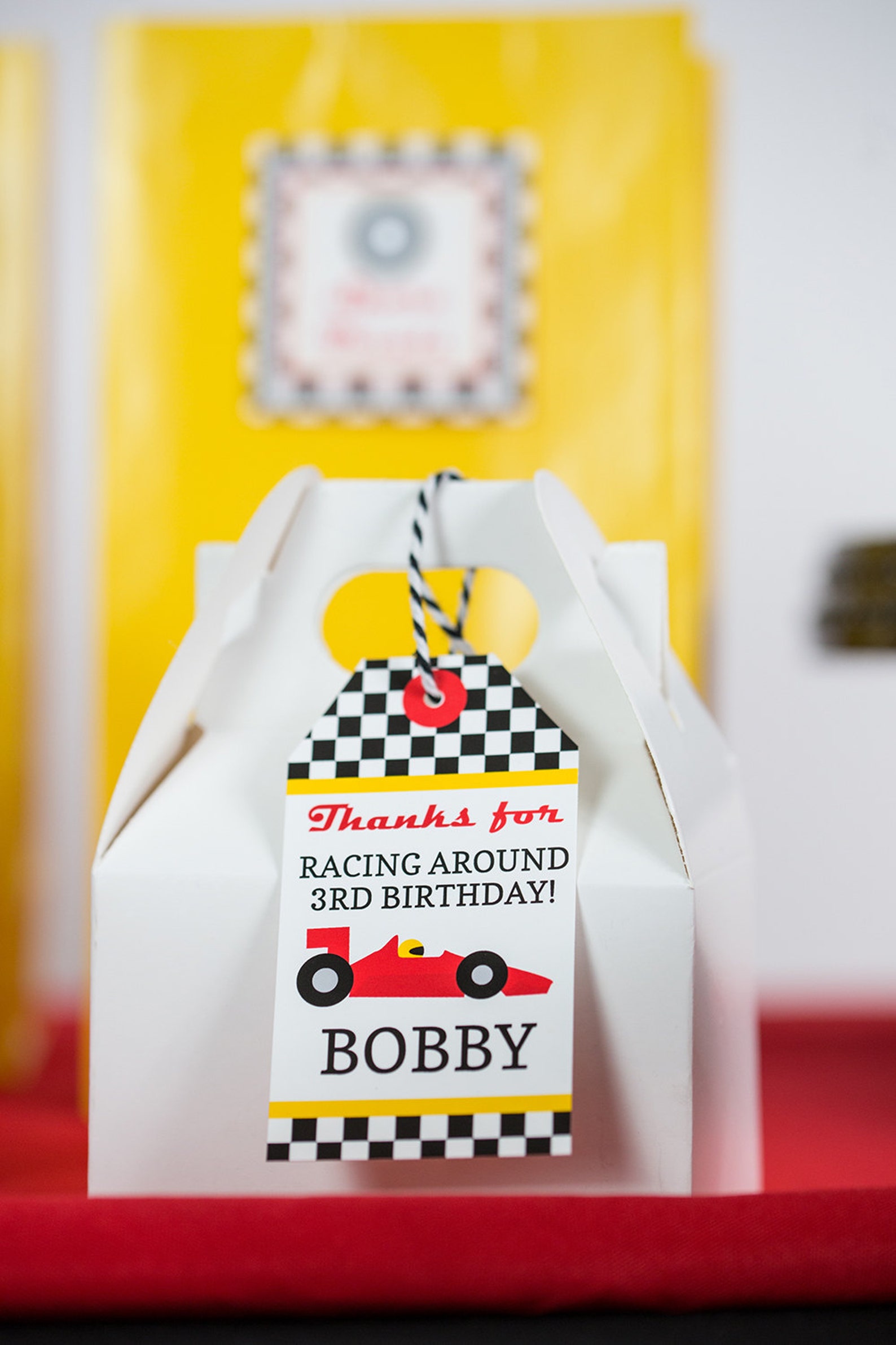 Race Car Favor Tag Printable Racing Party Favor Tags by - Etsy