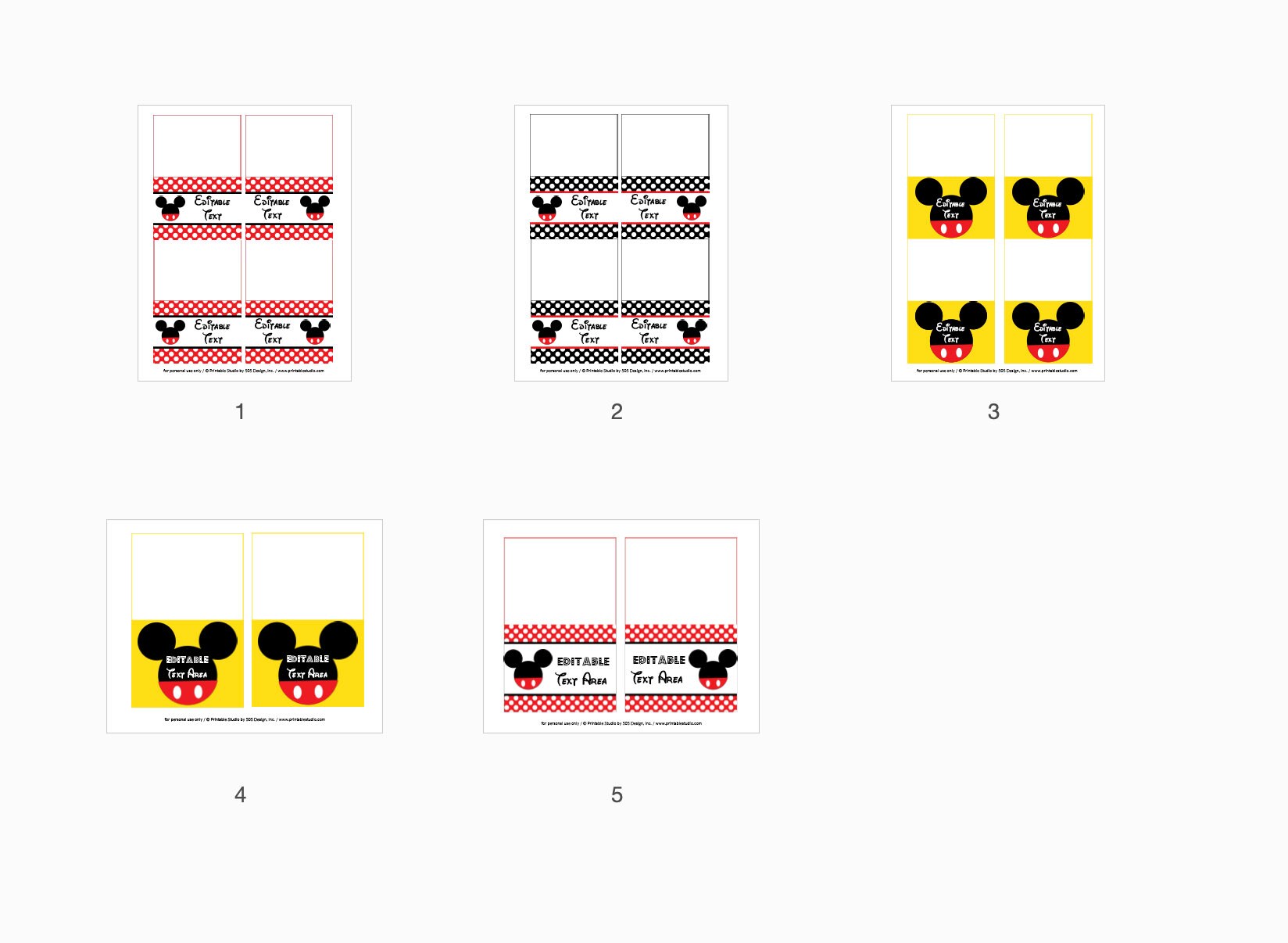 Mickey Mouse Food Labels Mickey Mouse Birthday Party Food - Etsy