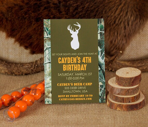 Hunting Party Invitation INSTANT DOWNLOAD - Printable Hunting Birthday ...