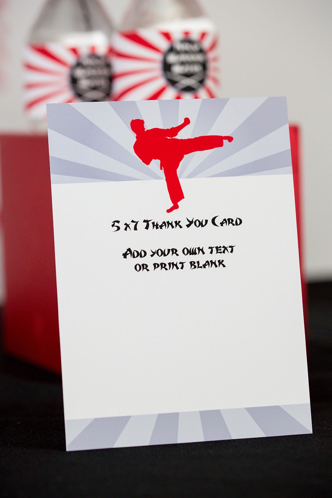 Karate Party Thank You Card INSTANT DOWNLOAD Printable Karate Thank You ...