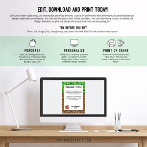 Video Game Inspired Thank You INSTANT DOWNLOAD - Pixel Game Printable ...