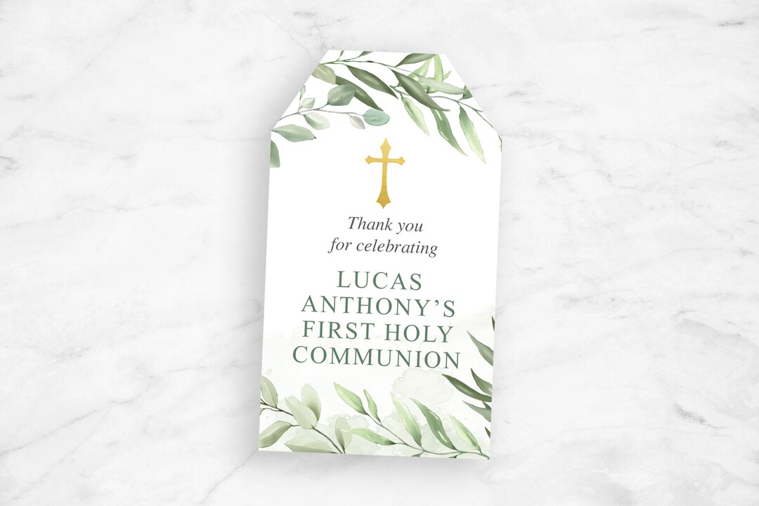 First Communion Favor Tag for Boys Boys Communion Favor Tags - Etsy