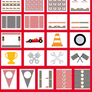 Race Car Birthday Party Decorations Printable Race Car Party ...
