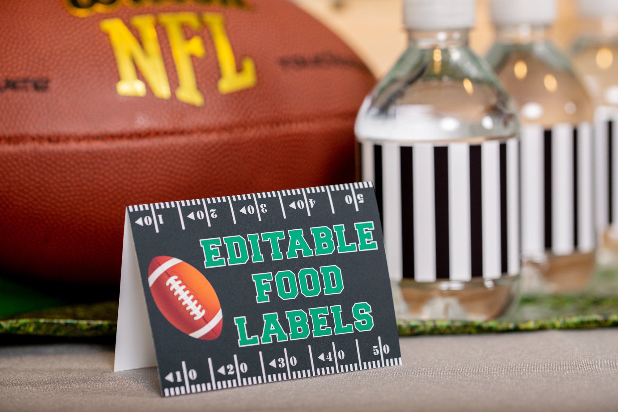 Football Party Food Labels - Printable Football Food Tent - Football ...