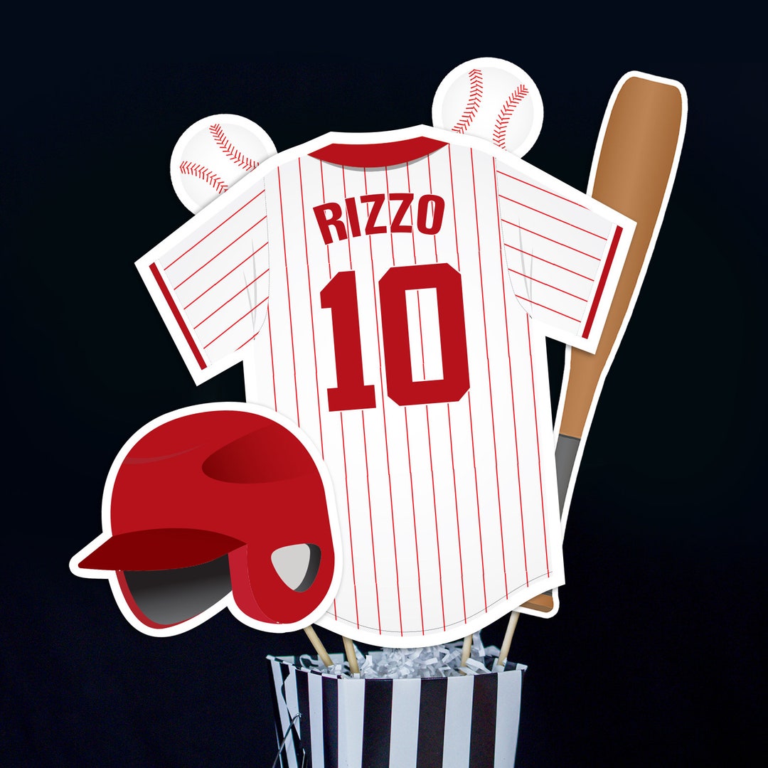 Baseball Centerpieces in Red Printable Baseball Table Decorations ...