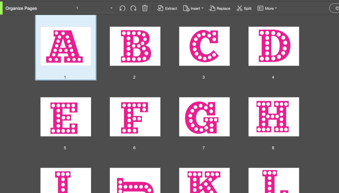 Printable Marquee Letters Movie Party Decorations Movie - Etsy