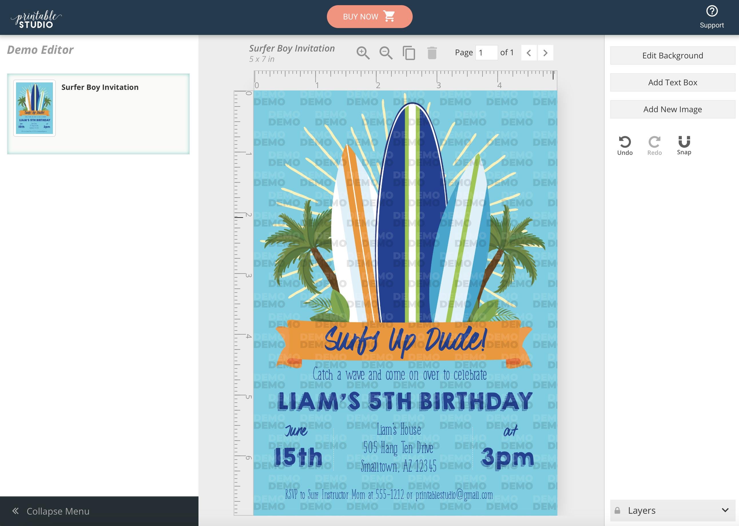 Surfing Invitation - Surf's up Invitation - Instant Download - Surfer ...
