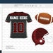 Football Centerpieces in Maroon - Printable Football Birthday Party ...