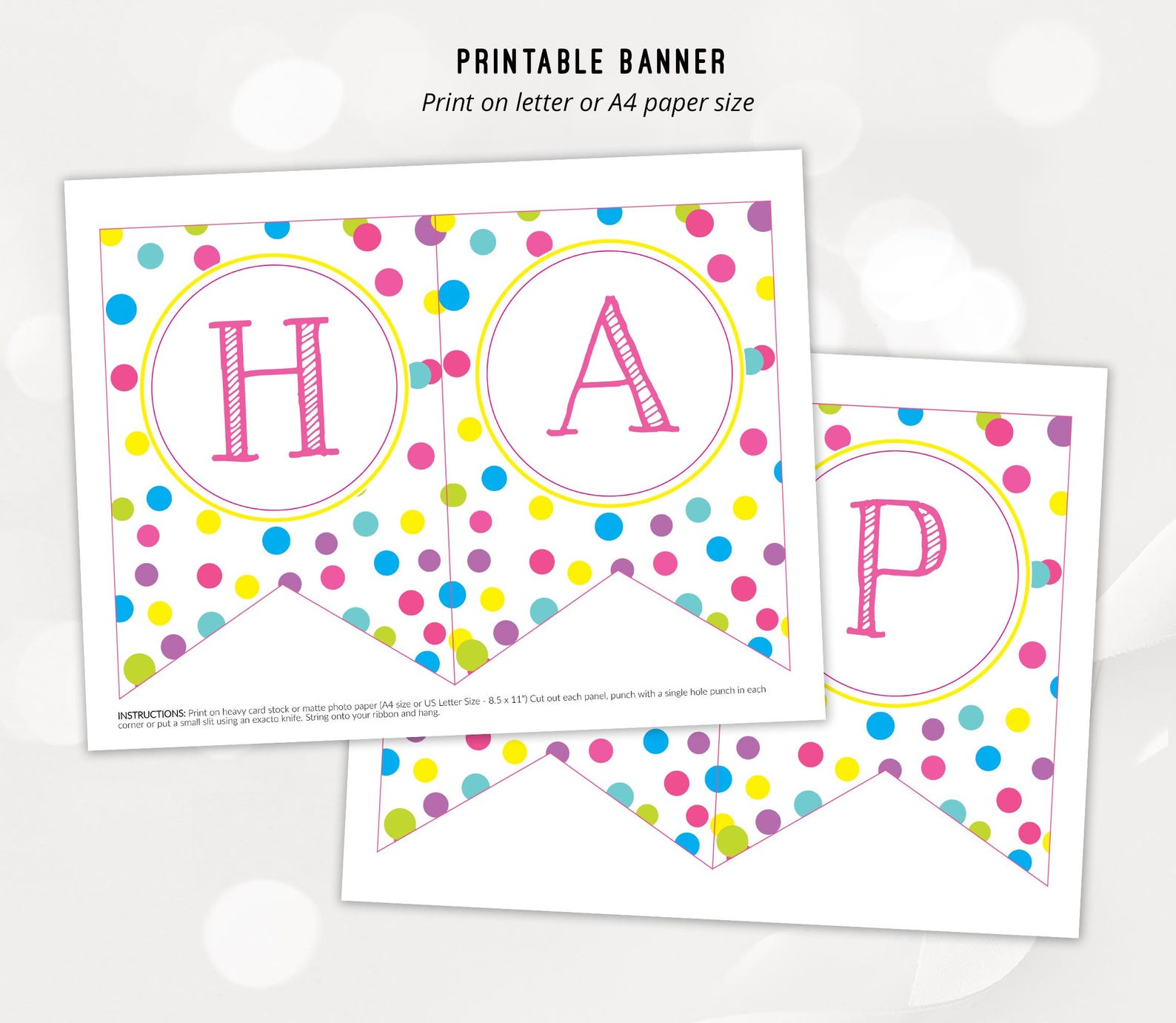 Emoji Party Pooper Party Birthday Banner, Instant Download Rainbow Poop ...