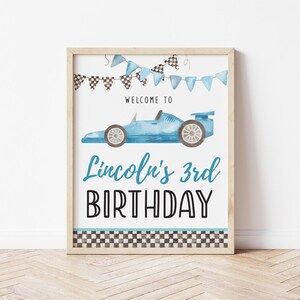 Editable Racing Party Sign Bundle, Instant Download Racing Birthday ...