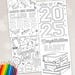 Graduation Cap Paper Crown Party Coloring Printable Kids Craft ...
