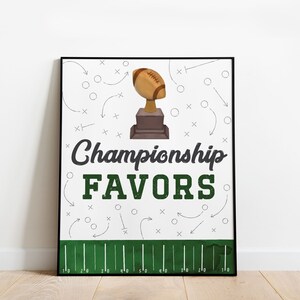 Football Party Sign Bundle, Football Birthday Signs, Set of Football ...