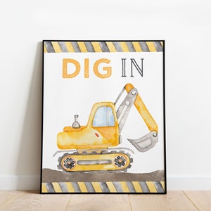 Construction Birthday Sign Bundle, Construction Trucks Birthday Food ...