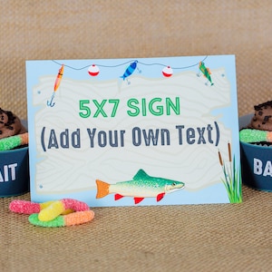 Editable Fishing Party Signs, Fishing Birthday Party Signs Printable ...