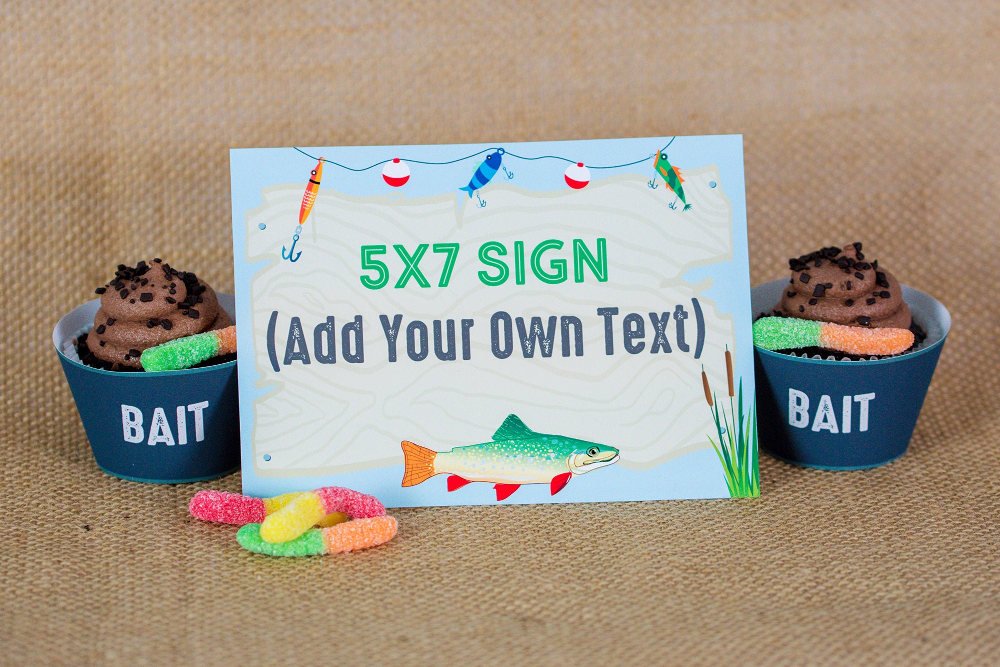 Editable Fishing Party Signs, Fishing Birthday Party Signs Printable ...