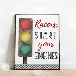 Editable Racing Party Sign Bundle, Instant Download Racing Birthday ...