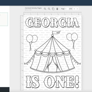 Carnival Coloring Pages, Circus Activity Pages, Carnival Birthday ...