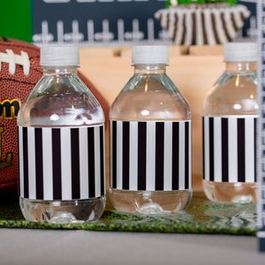 Football Party Drink Labels - Printable Football Water Labels ...