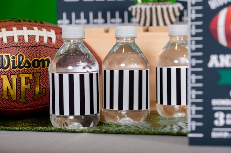 Football Party Drink Labels - Printable Football Water Labels ...