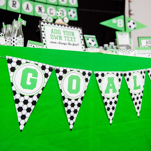 Soccer Birthday Banner Soccer Party Decorations Soccer - Etsy