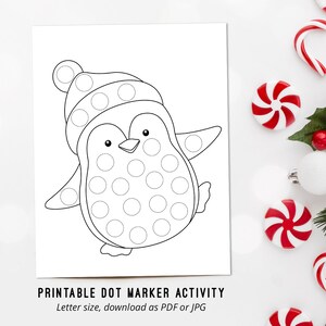 Dot Marker Printables Christmas Theme, Dot Marker Christmas Printables ...