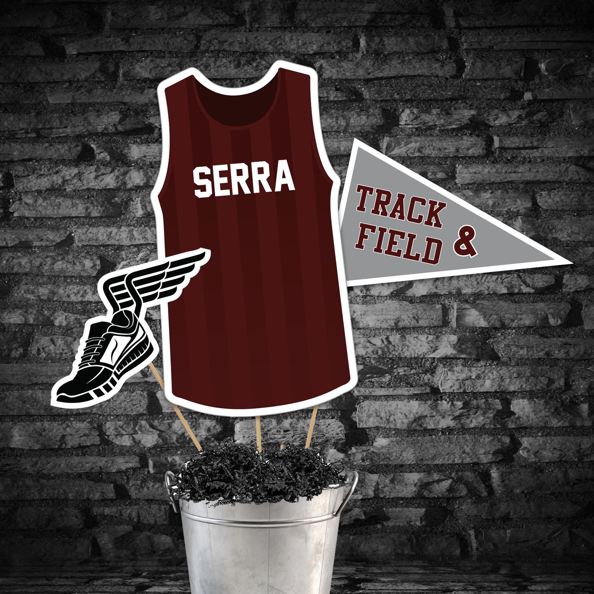 Cross Country Banquet Centerpieces in Maroon Printable Track & Field ...