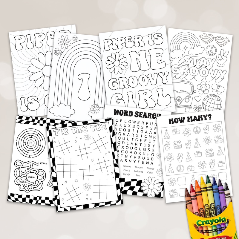 Girl Coloring Pictures - Etsy