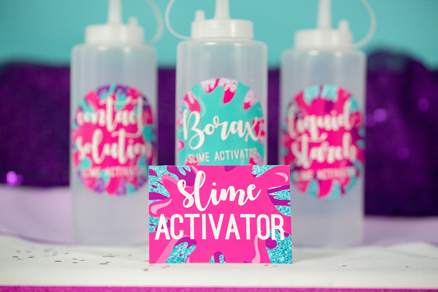 Slime Party Food Labels Printable Slime Food Tent Slime - Etsy UK