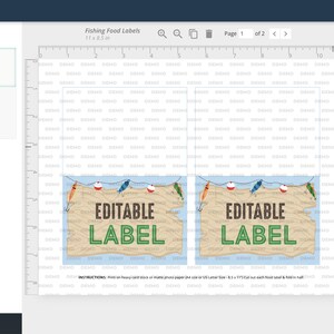 Fishing Party Food Labels Printable Gone Fishing Labels - Fishing ...