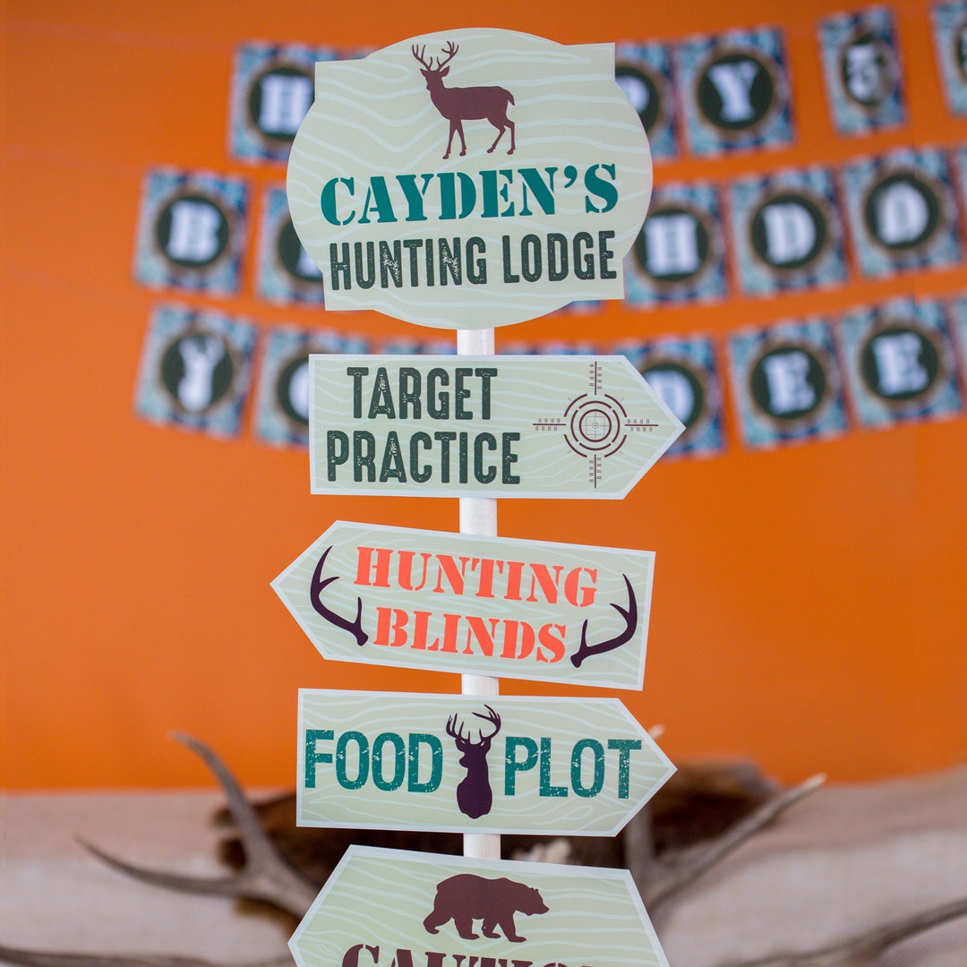 Hunting Party Signs - Instant Download Hunting Birthday Party Signs ...