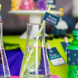 Science Party Drink Labels Science Party Water (Download Now) - Etsy