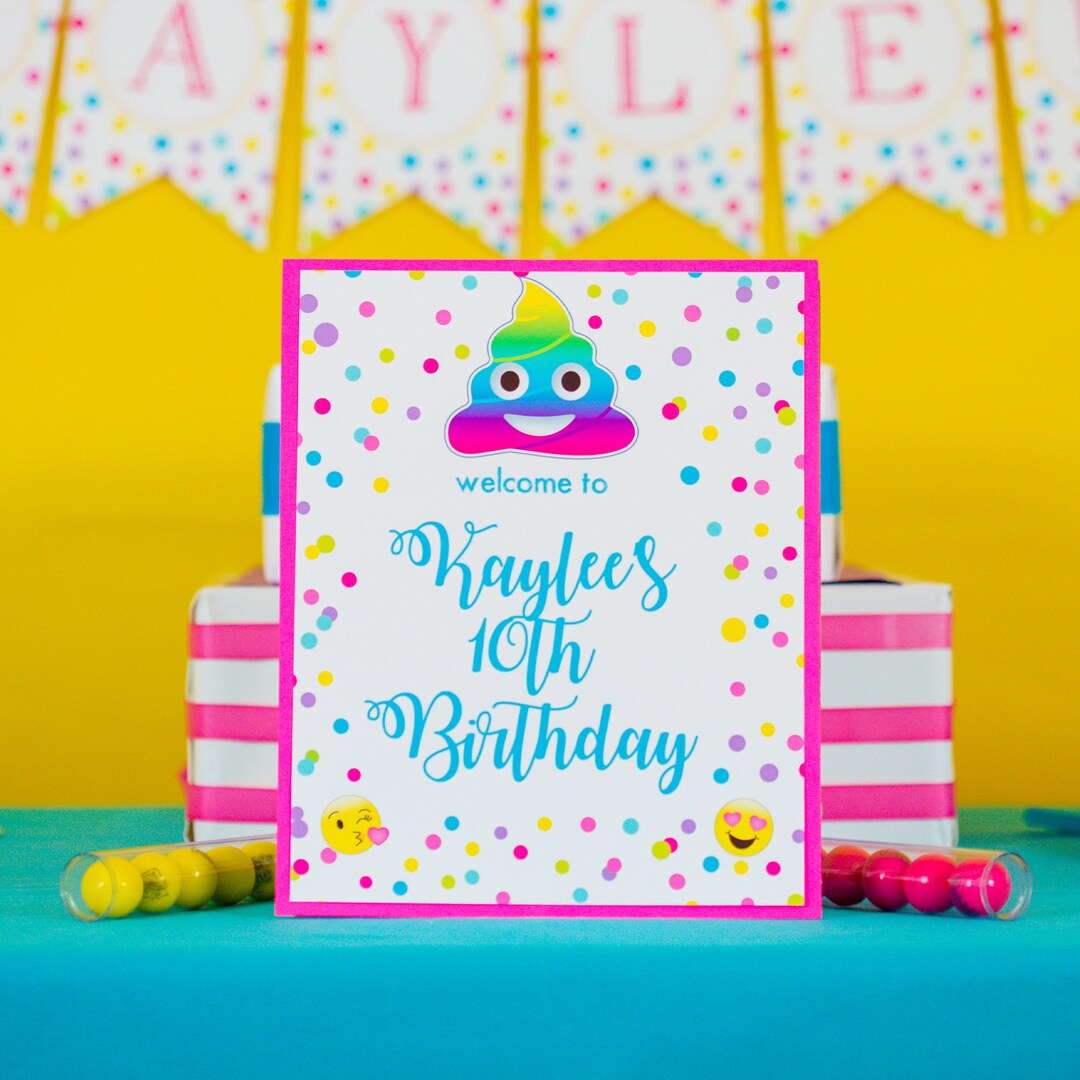 Emoji Party Pooper Signs INSTANT DOWNLOAD - Party Pooper Emoji Signs ...