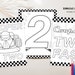 Editable Race Car Party Coloring Pages Two Fast Activity Pages Two Fast ...