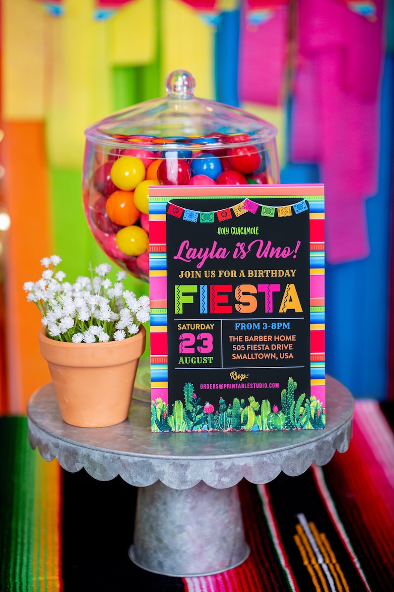 Fiesta Invitation Printable Fiesta Party Invitation Fiesta | Etsy