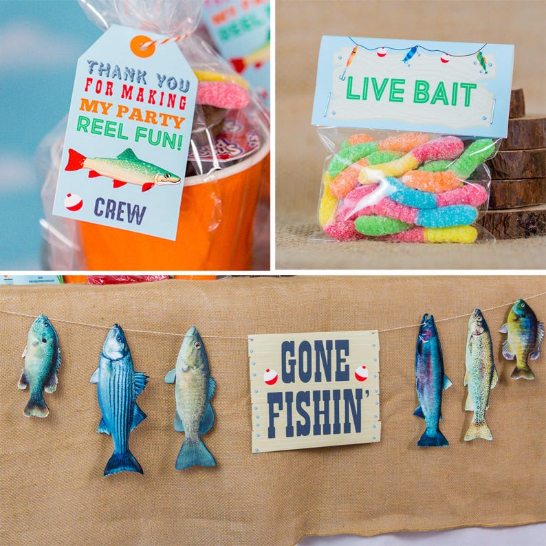Fishing Birthday Party Decorations, Instant Download Gone Fishing Party ...