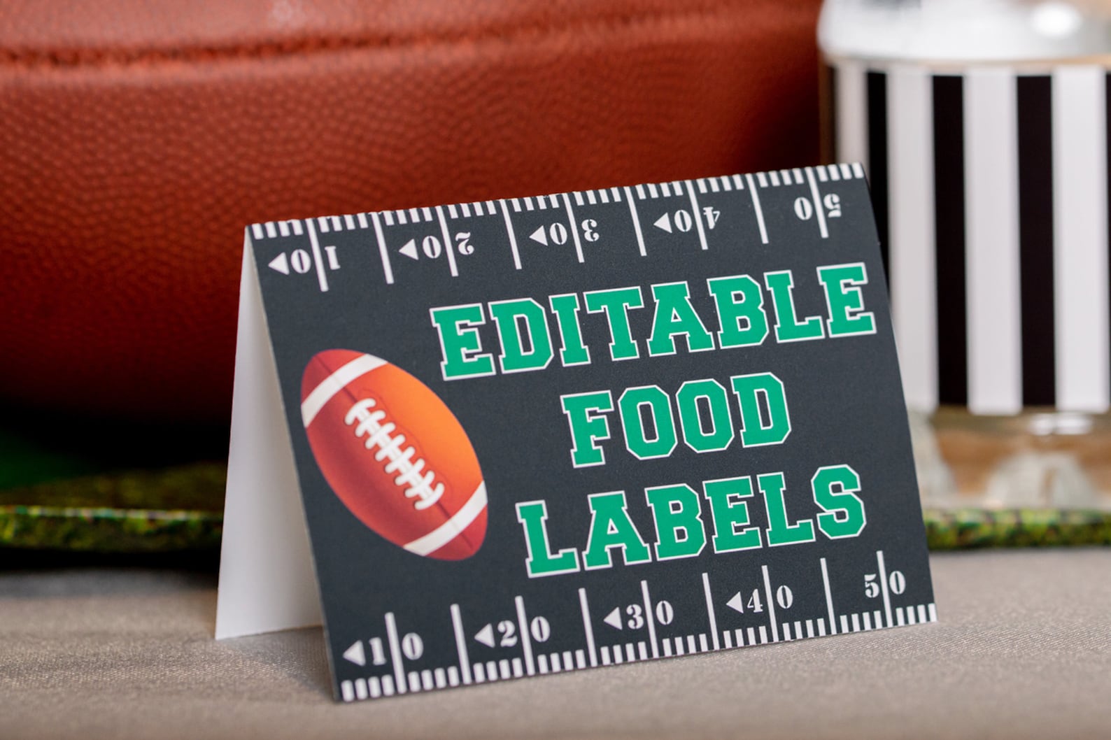 Football Party Food Labels - Printable Football Food Tent - Football ...