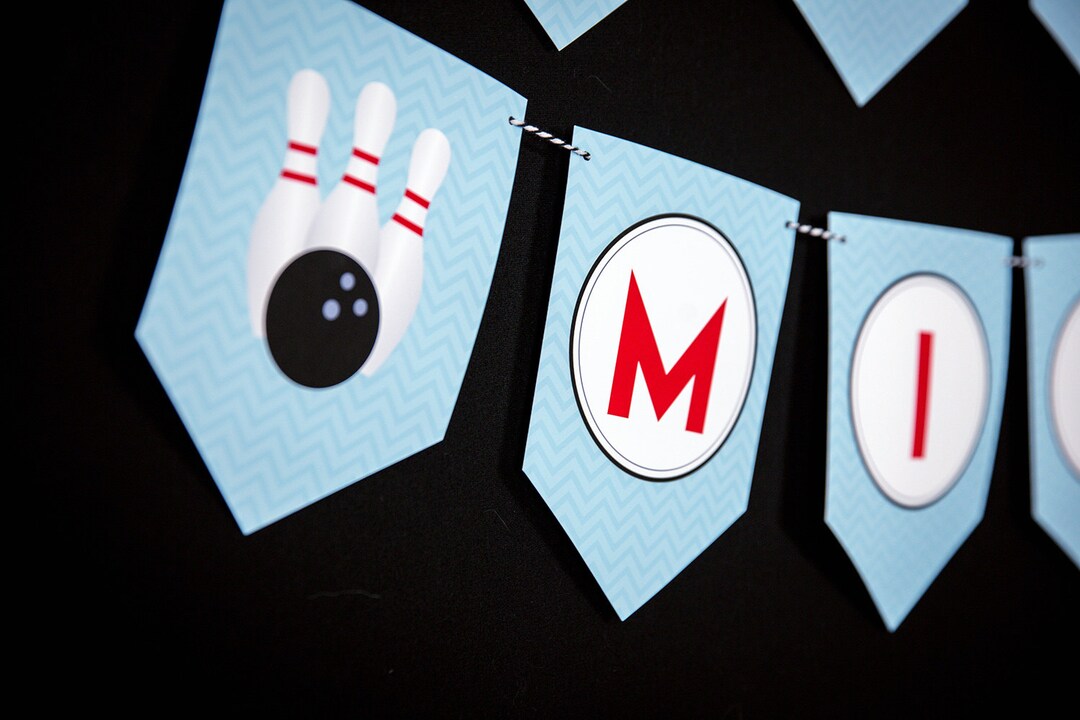 Bowling Birthday Party Banner Instant Download Printable Bowling Banner ...