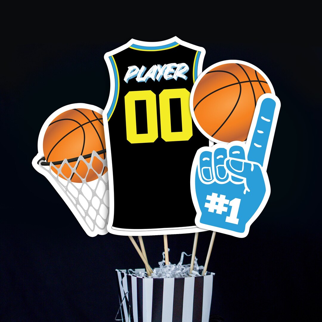 Basketball Centerpieces Indy, Printable Basketball Birthday Party ...